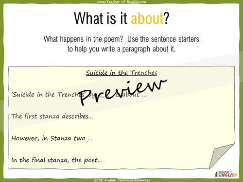 AQA GCSE English Literature Unseen Poetry | Teaching Resources