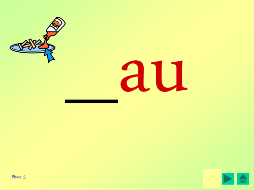 Phase 5 au grapheme: activities, game and presentation | Teaching Resources