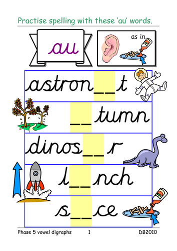 Phase 5 au grapheme: activities, game and presentation by trummy13 ...