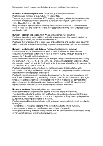 UK Mathematics - full national curriculum for Key Stage 2 for planning ...