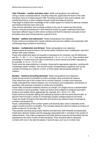 UK Mathematics - full national curriculum for Key Stage 2 for planning ...