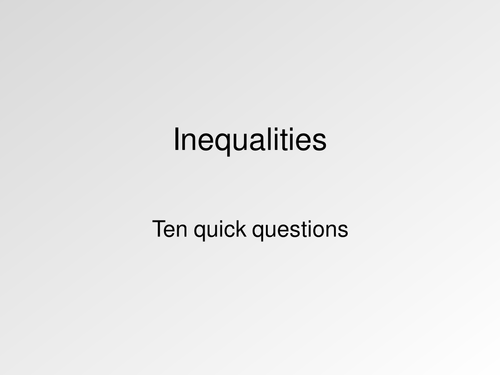 Inequalities. Maths KS3 KS4 Activities, quiz, worksheet and more ...