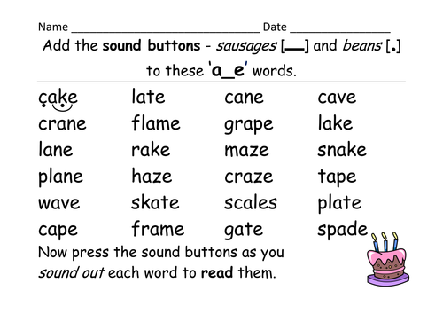 Phase 5 a-e grapheme [magic e, split digraph]: activities, game and ...