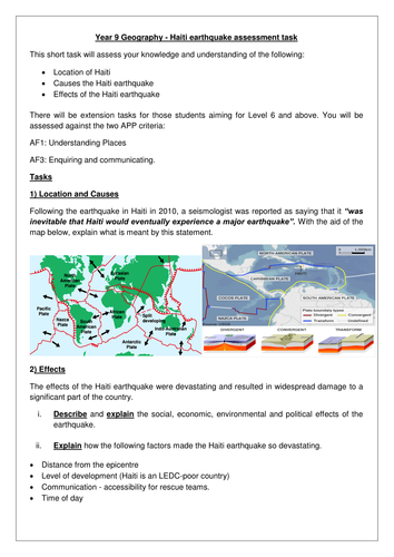 Year 9 Geography - Haiti Scheme of Work | Teaching Resources
