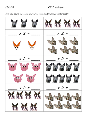 Multiplication using pictures and arrays | Teaching Resources