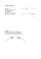 Maths Geometric Reasoning KS3 KS4. Great lesson for hands-on activity ...