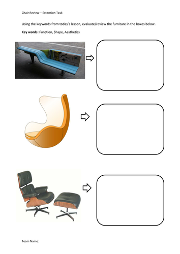 D&T Mini Project Practical: The Cardboard Chair Challenge | Teaching ...