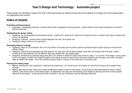 Design and Technology KS2 project sheets | Teaching Resources