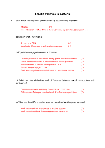 Biology: Genetic variation in bacteria | Teaching Resources