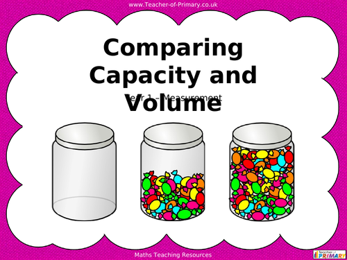 Comparing Capacity and Volume - Year 1 | Teaching Resources