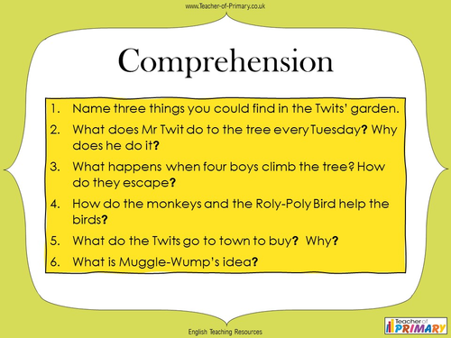 The Twits - Unit of Work | Teaching Resources