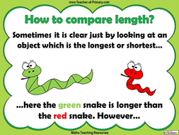 Comparing Lengths and Heights - Year 1 | Teaching Resources