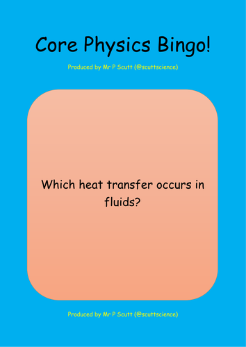 Core Physics (P1) Bingo and Bingo Cards | Teaching Resources