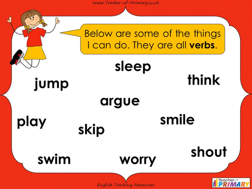 Action Words - Verbs | Teaching Resources