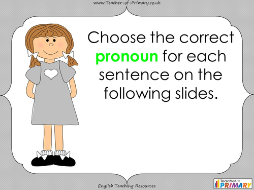 Pronouns - Year 3 and 4 | Teaching Resources
