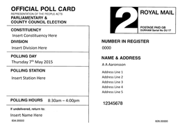 Editable Poll Card | Teaching Resources