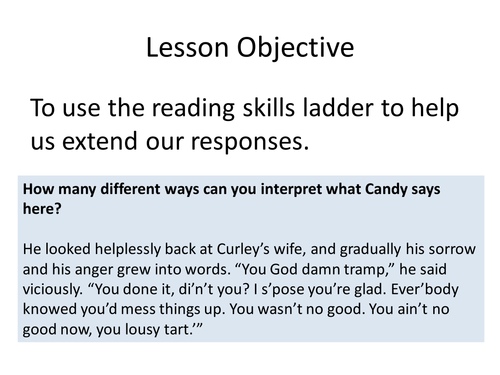 Of Mice and Men Skills Revision Unit | Teaching Resources