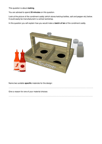 AQA Resistant Materials Exam Prep - Practice Making Question | Teaching ...