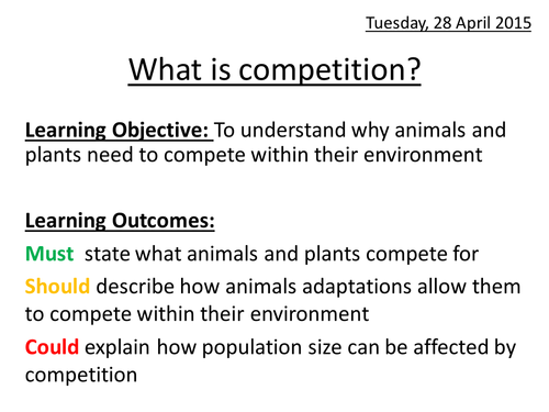 What is competition? | Teaching Resources