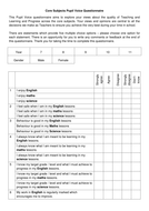 Pupil Voice Questionnaire | Teaching Resources