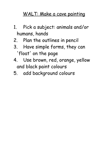 Cave Paintings | Teaching Resources