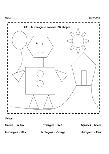 KS1 2D Shape Monsters and recap pack | Teaching Resources