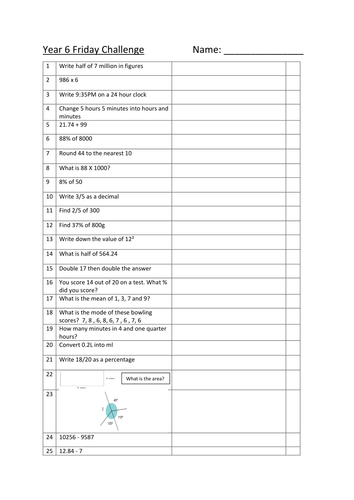Maths Challenge | Teaching Resources