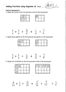 Fractions - adding using diagrams | Teaching Resources
