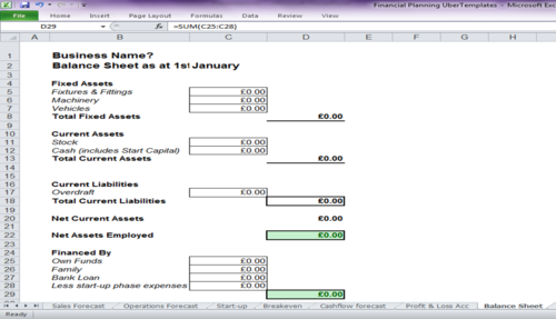 BS08 Self-calculating Financial Documents Template | Teaching Resources