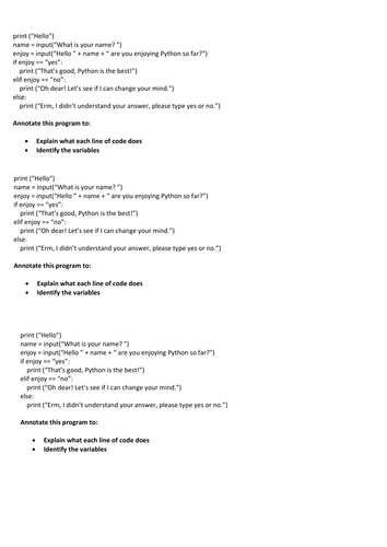 KS3 Python SoW | Teaching Resources