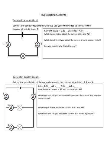 Circuits, Current and Parallel Circuits | Teaching Resources Circuits, Current and Parallel Circuits | Teaching Resources