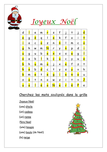 FRENCH - CHRISTMAS - Joyeux Noël - Activity Booklet - Worksheets ...