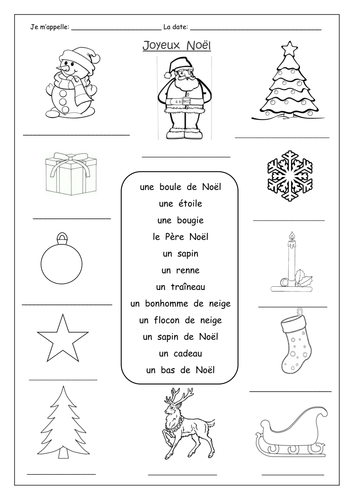FRENCH - CHRISTMAS - Joyeux Noël - Activity Booklet - Worksheets ...
