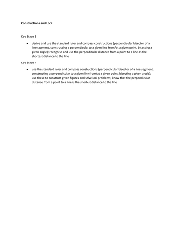 Constructions and Loci KS3 and KS4 - presentation, activity and worksheet | Teaching Resources