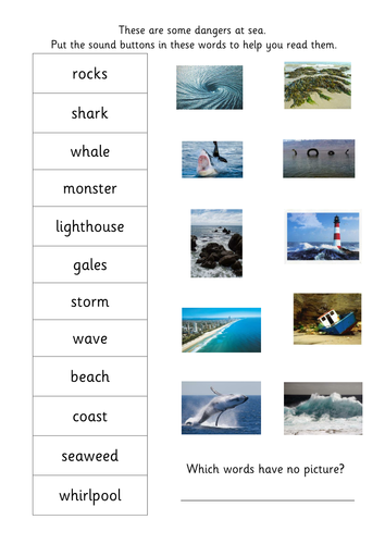 Dangers at Sea (sound buttons) | Teaching Resources