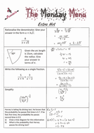 GCSE Higher Tier Revision Takeaway Menu Activity | Teaching Resources