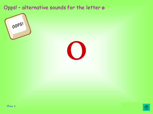 Phase 5 alternative pronunciation of the letter o [as in old and obey] - cards and presentation ...