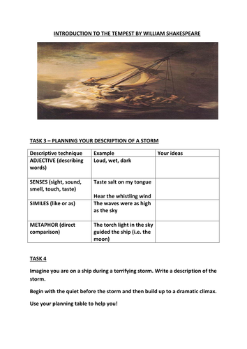 The Tempest: Introductory Resources | Teaching Resources