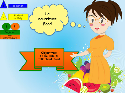 French food meal Lesson + Booklet ( No prep ) / Nourriture et repas en ...