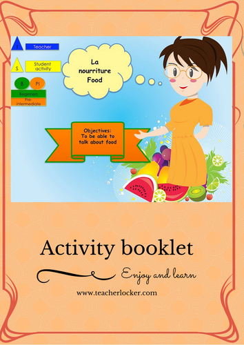 French food meal Lesson + Booklet ( No prep ) / Nourriture et repas en ...