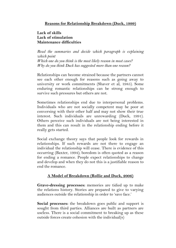 RELATIONSHIPS UNIT A2 PSYCHOLOGY | Teaching Resources