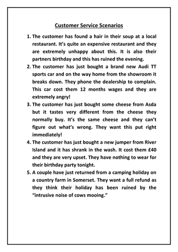 Effective Customer Service | Teaching Resources