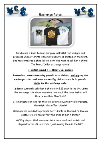 Exchange Rates | Teaching Resources