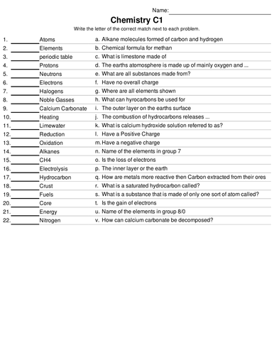 GCSE Chemistry C1 FUN Bumper Revision Megapack | Teaching Resources