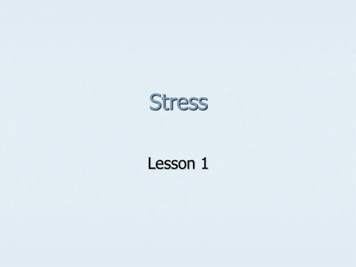 AS PSYCHOLOGY STRESS UNIT | Teaching Resources