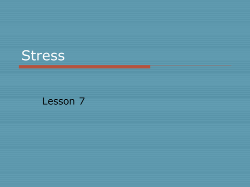 AS PSYCHOLOGY STRESS UNIT | Teaching Resources