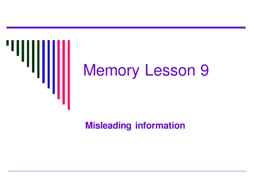 AS PSYCHOLOGY MEMORY | Teaching Resources