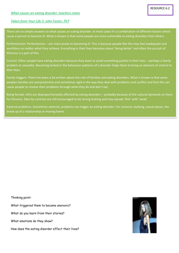 Year 10 PSHE scheme of work healthy eating and body image | Teaching ...