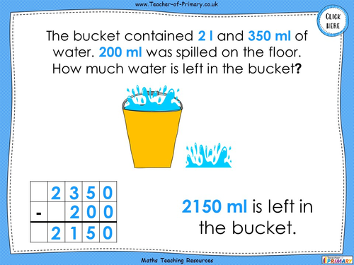 Units of Volume and Capacity - Year 3 | Teaching Resources