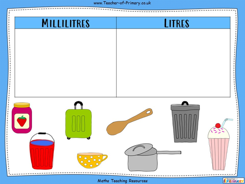 Units of Volume and Capacity - Year 3 | Teaching Resources